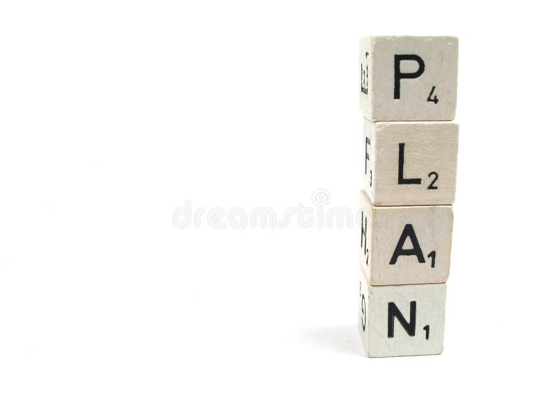 Een goed plan stock afbeelding. Image of ideeën, kubussen - 6492123