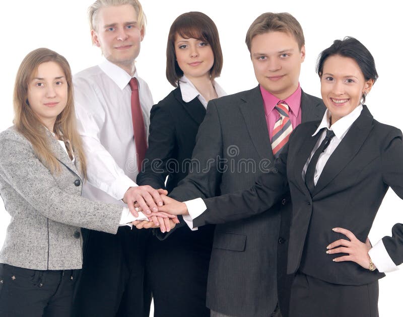 Een Groep Van Vijf Businesspersons in Formele Kleding Stock Foto ...