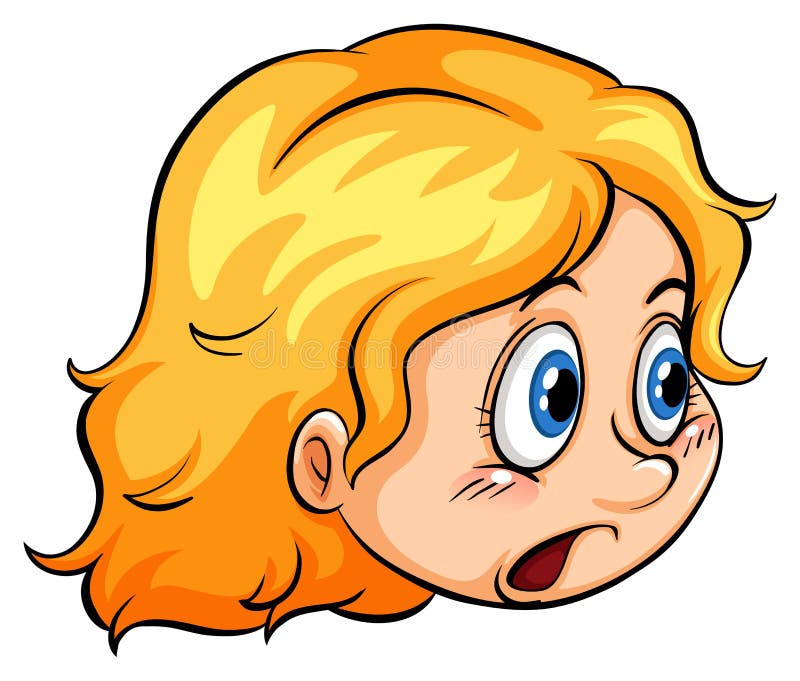 Een hoofd van een meisje vector illustratie. Illustration of gevoel ...