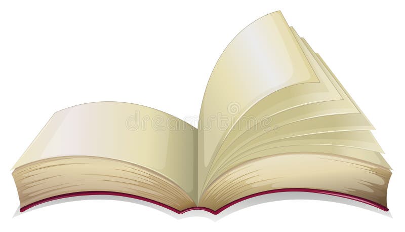 Een leeg open boek vector illustratie. Illustration of bureau - 33203394