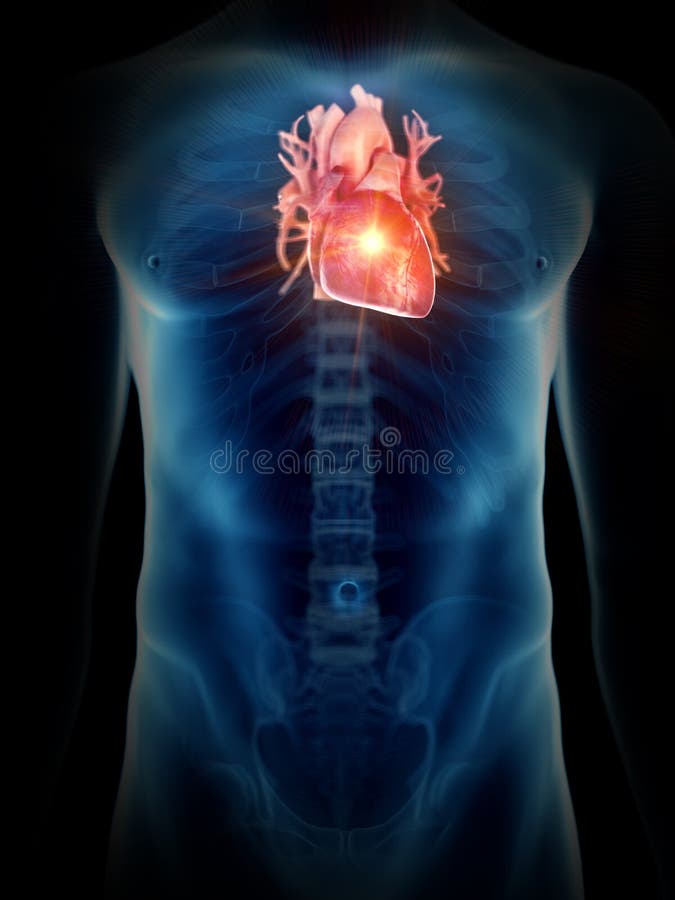 Een pijnlijk hart stock illustratie. Illustration of cardiologie ...