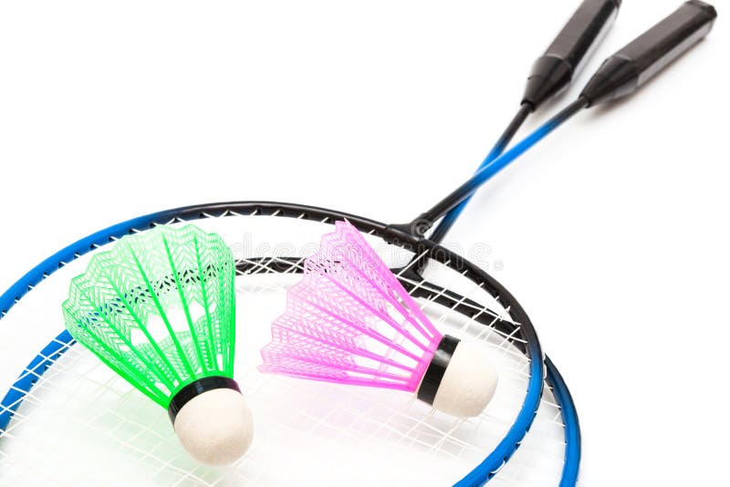 Het Badminton Van De Racket En Van De Shuttle Stock Afbeelding - Image ...