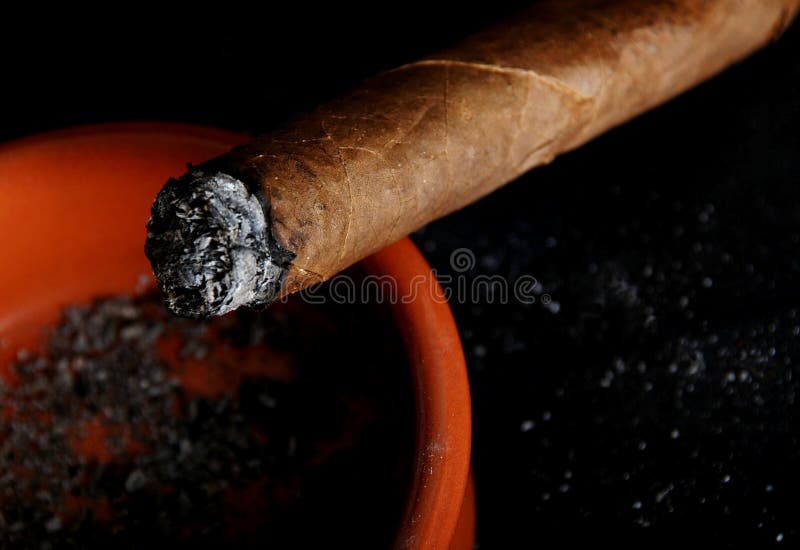 Brandende sigaar stock afbeelding. Afbeelding bestaande uit sigaar ...