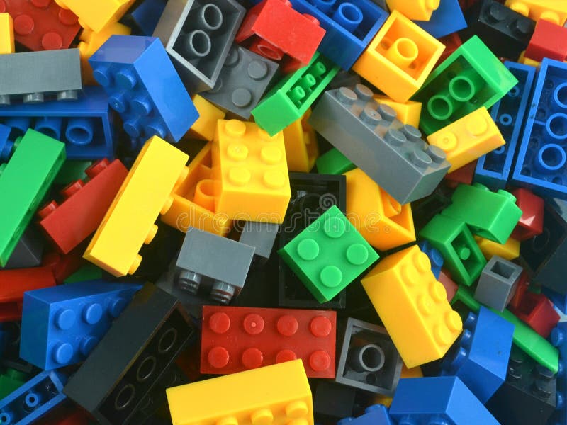 De Kleurrijke Blokken Van Lego Stock Afbeelding - Afbeelding bestaande ...
