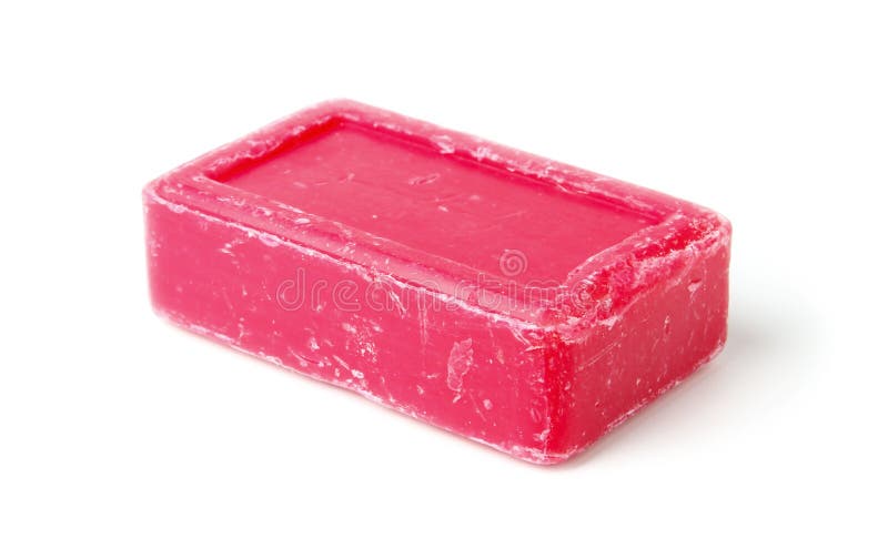 Een stuk van roze zeep stock foto. Image of vers, blok - 48658256