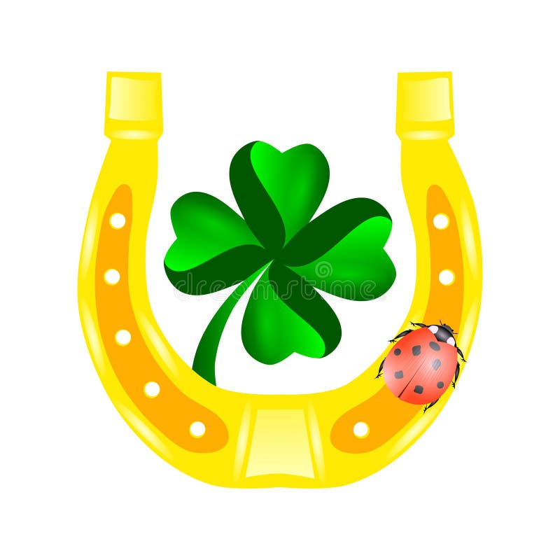 Voorwerpen van Goed Geluk vector illustratie. Illustratie bestaande uit ...