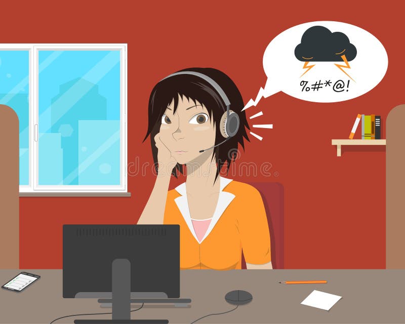 Een Vraag Van Een Boze Klant Vector Illustratie - Illustration of ...