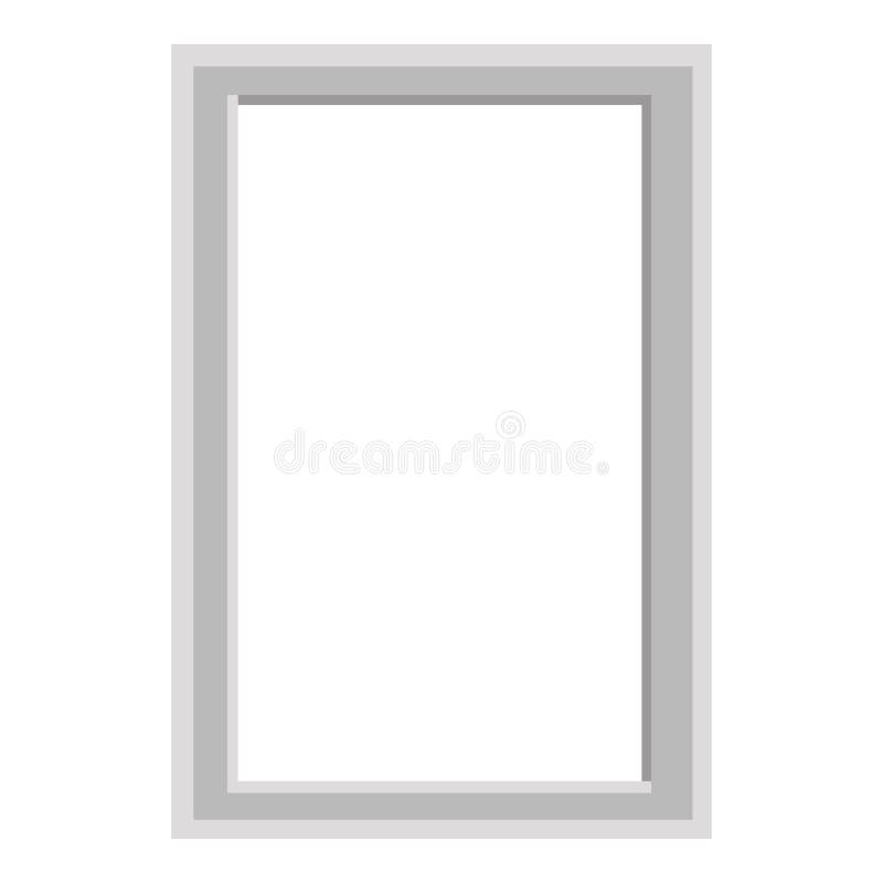 Eenvoudig Grey Square Frame Isolated Illustration Vector Illustratie ...