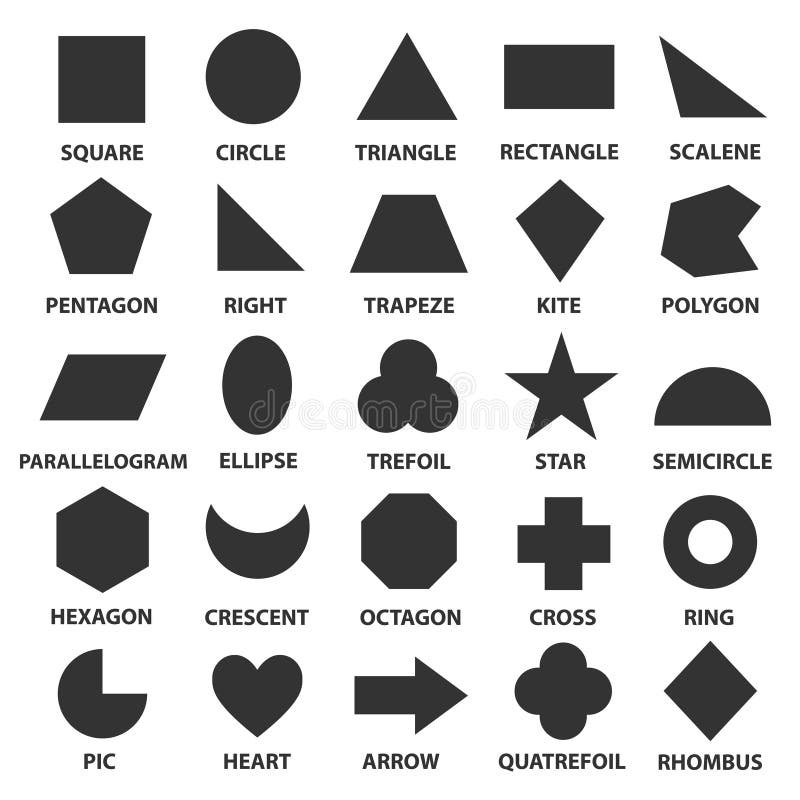 Eenvoudige Geometrische Vormen Vector Illustratie - Illustration of ...