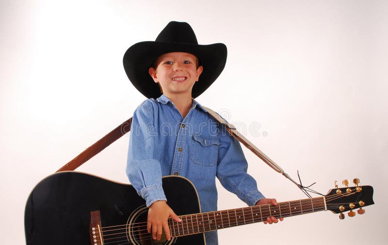 Eenzame Cowboy Zes stock afbeelding. Image of koord, instrument - 822477