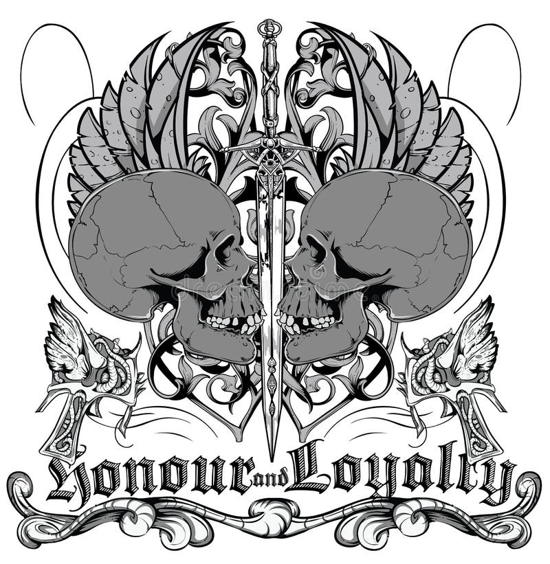 Eer en loyaliteit vector illustratie. Illustration of medaillon - 30480774