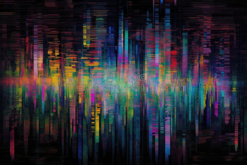 Eerie Digital Glitch Image, with Floating Pixels and Random Colors ...
