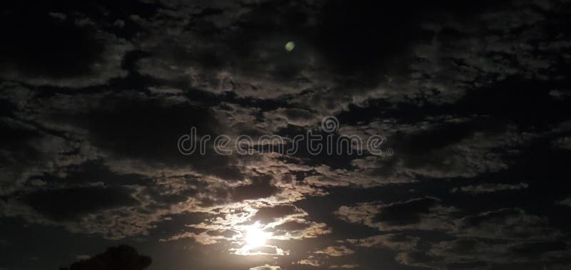 Eerie full moon sky stock photo. Image of full, eerie - 227416210