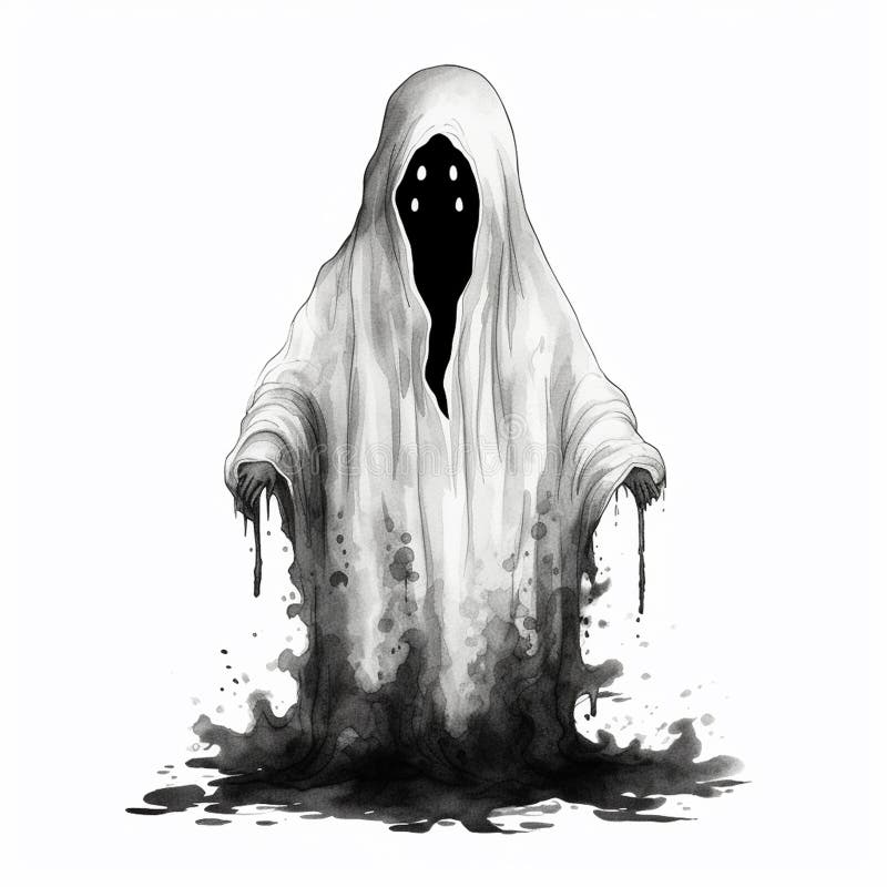 Eerie Ghostly Presence Terrifying Horror Stock Illustration ...