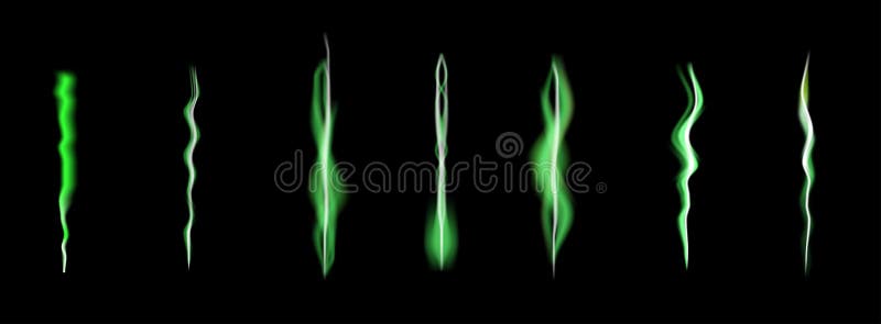 Eerie Green Light Forms Create Abstract Patterns in Dark Environment ...