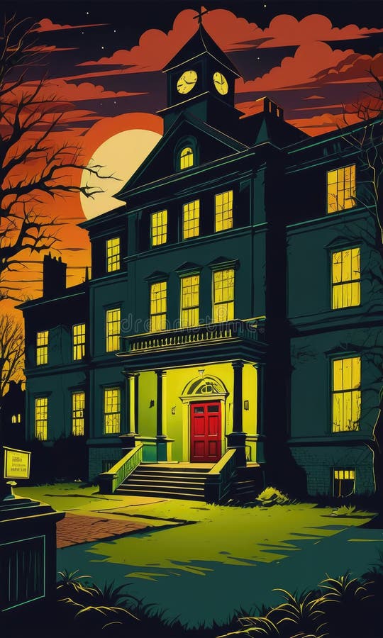 An Eerie Night Glimpse of a Post-Zombie Apocalypse University Grounds ...