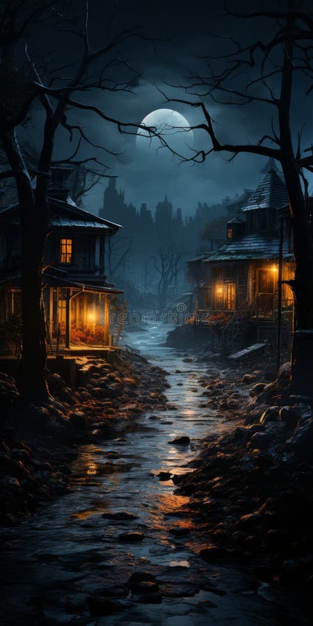 Eerie Night: a Haunting Tale of a Dark and Desolate Poltergeist Setting ...