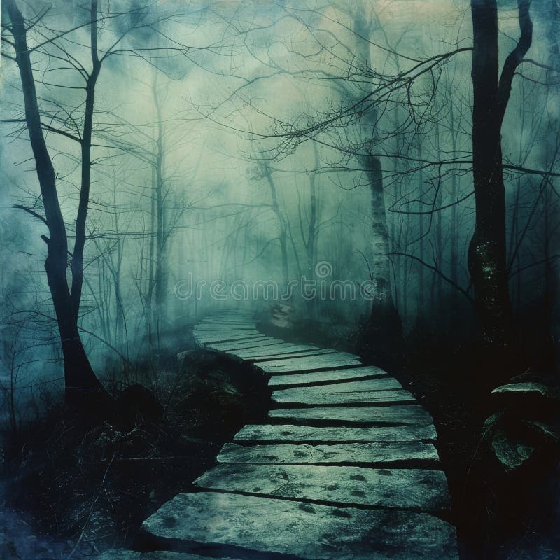 Eerie Pathway Layout Background Stock Illustration - Illustration of ...
