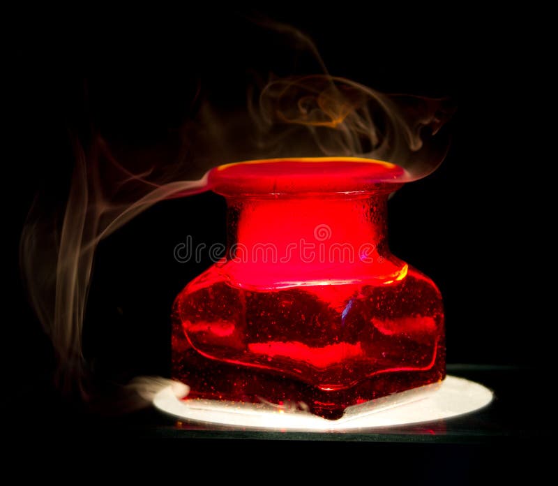 Eerie Red Potion Bottle stock photo. Image of science - 28697644