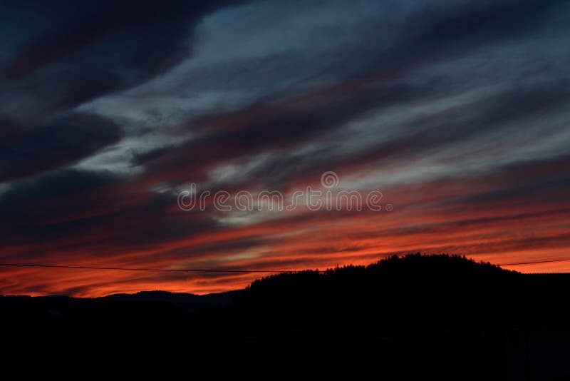 Sunset with Scary Mood - Landscape Stock Image - Image of sunray ...