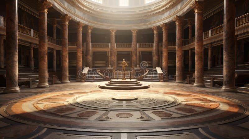Eerie Silence in the Ancient Roman Senate: Empty Halls of Power Stock ...