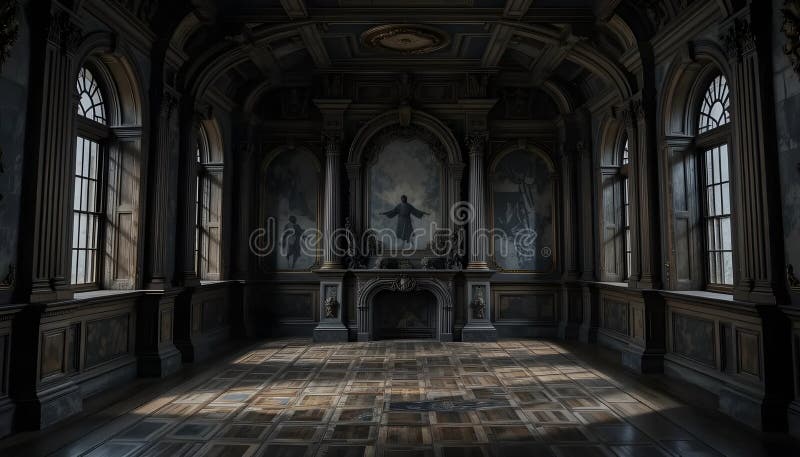 Grandiose Classical Architecture-Inspired Wallpaper with a Haunted ...