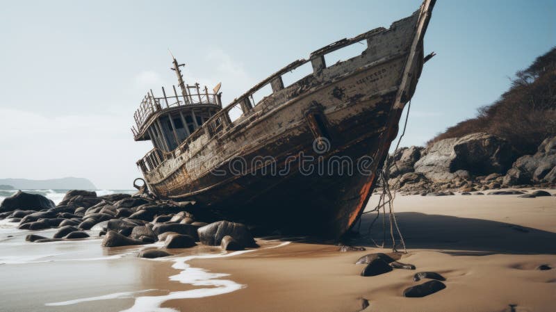 Eerily Realistic Gothic Shipwreck on the Beach - 8k Uhd Multilayered ...