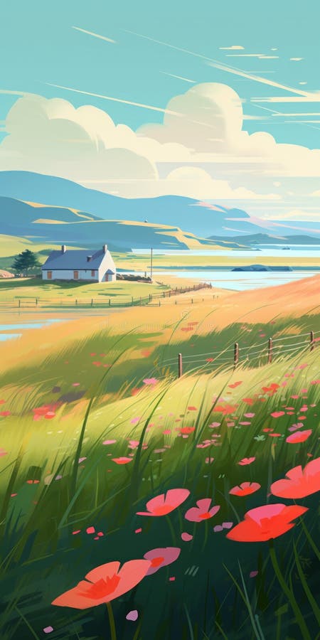 Eerily Realistic Meadow Masterpiece: Charming Scottish Landscapes in 8k ...