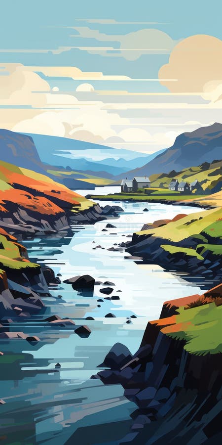 Eerily Realistic River Masterpiece Inspired by Atey Ghailan Stock ...