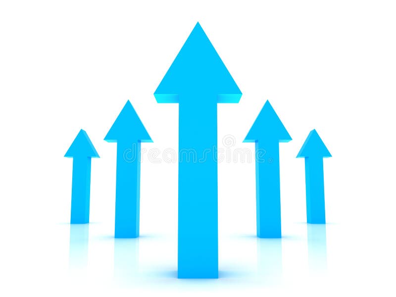 Eerste Pijl. Het 3d Teruggeven. Stock Illustratie - Illustration of ...