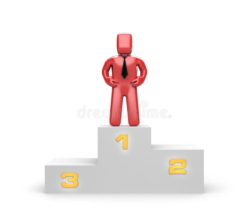 Podium Met Eerst, Tweede En Derde Plaatsen Stock Illustratie ...