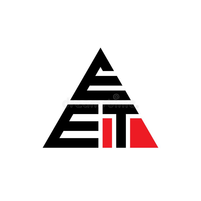 EET Triangle Letter Logo Design with Triangle Shape. EET Triangle Logo ...