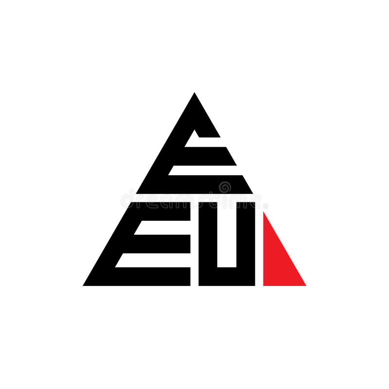 EEU Triangle Letter Logo Design with Triangle Shape. EEU Triangle Logo ...
