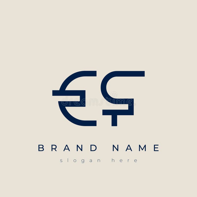 EF Alphabet Letter Icon Logo Stock Vector - Illustration of sign ...