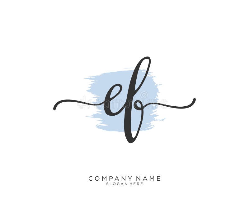 EF Initial Handwriting Logo Concept Stock Illustration - Illustration ...