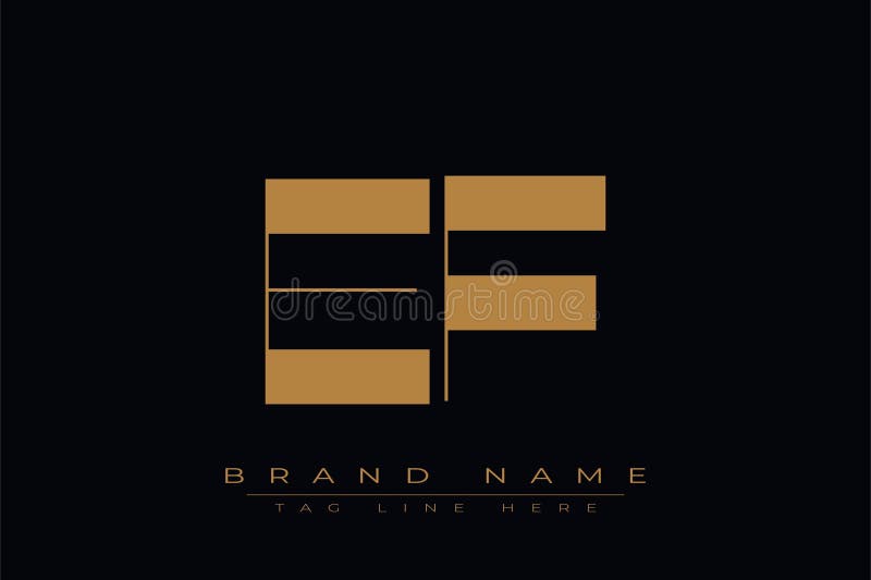 EF Initial Letter Logo Design Stock Vector - Illustration of sign ...