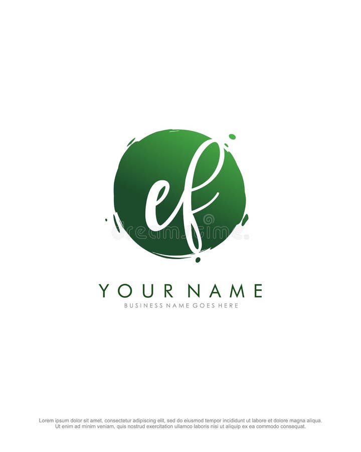 Initial EF Logo Template With Modern Frame. Minimalist EF Letter Logo ...