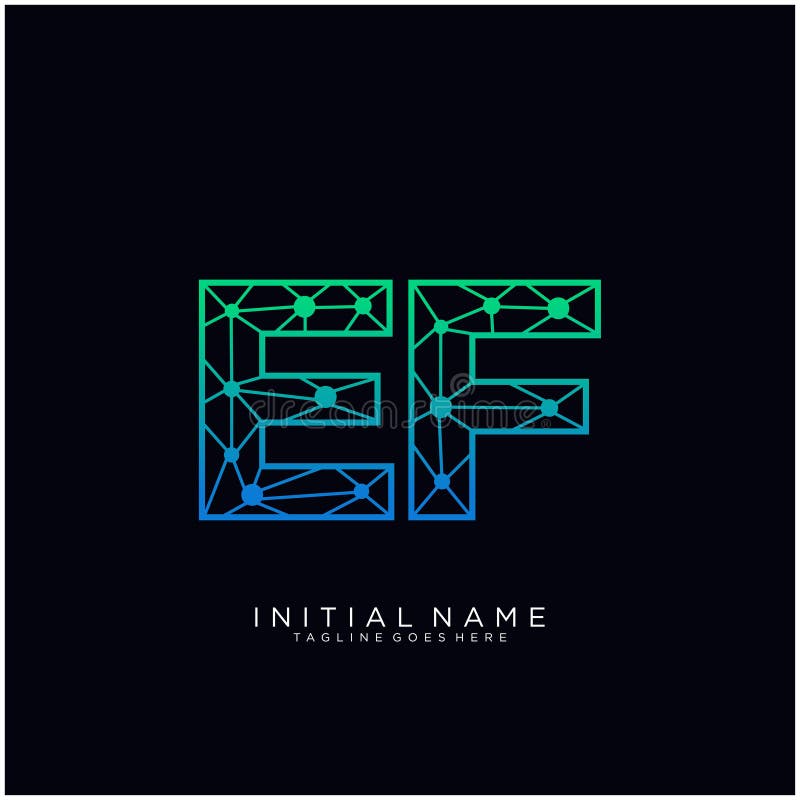 EF Letter Logo Icon Design Template Elements Stock Vector ...