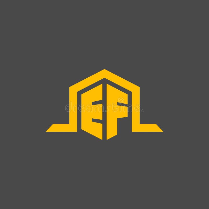 EF Monogram Initial Logo with Hexagon Style Design Stock Vector ...