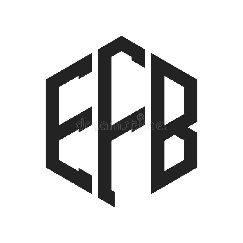 EFB Logo Design. Initial Letter EFB Monogram Logo Using Hexagon Shape ...