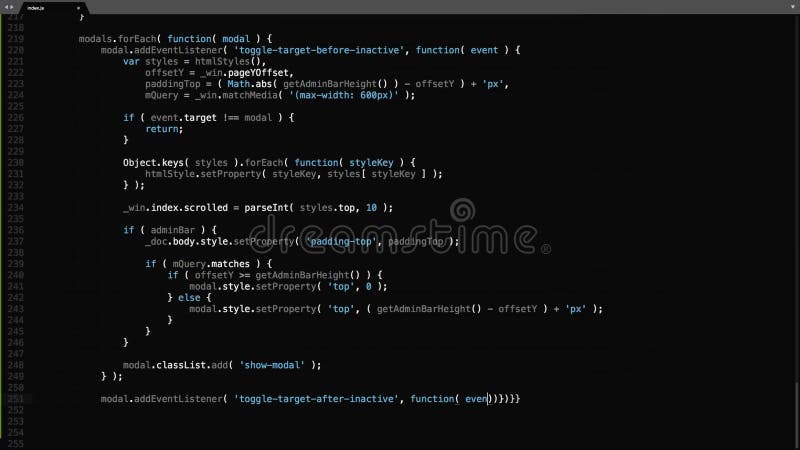 Efecto De Escritura De Código Fuente De Lenguaje De Programación De ...