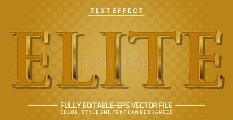 Efecto De Estilo Editable De Texto De Elite Ilustración del Vector ...