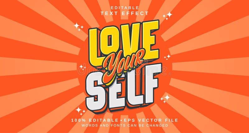 Efecto De Estilo De Texto Editable Ama Tu Tema De Estilo De Autotexto ...