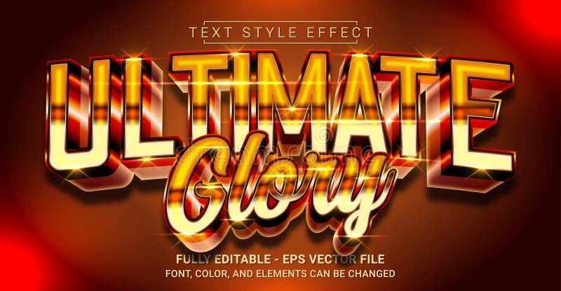 Efecto De Estilo De Texto De Gloria Final. Plantilla De Texto Gráfico ...