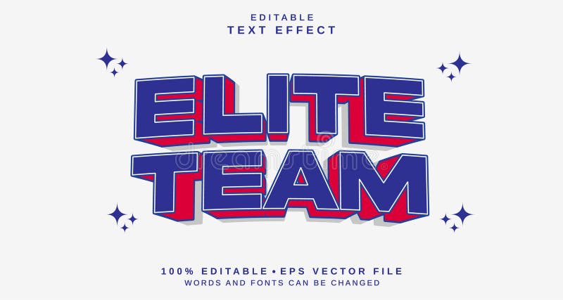 Efecto Estilo De Texto Editable Elite Tema De Estilo De Texto De Equipo ...