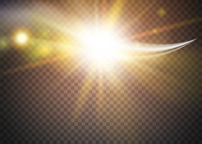 Efecto Luminoso Estrella Rota Con Chispas Sol Stock de ilustración ...
