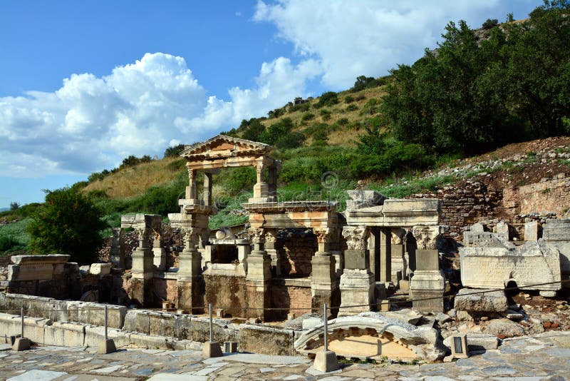 Efesus Efes Ruins, Turkey. stock photo. Image of colours - 149849540