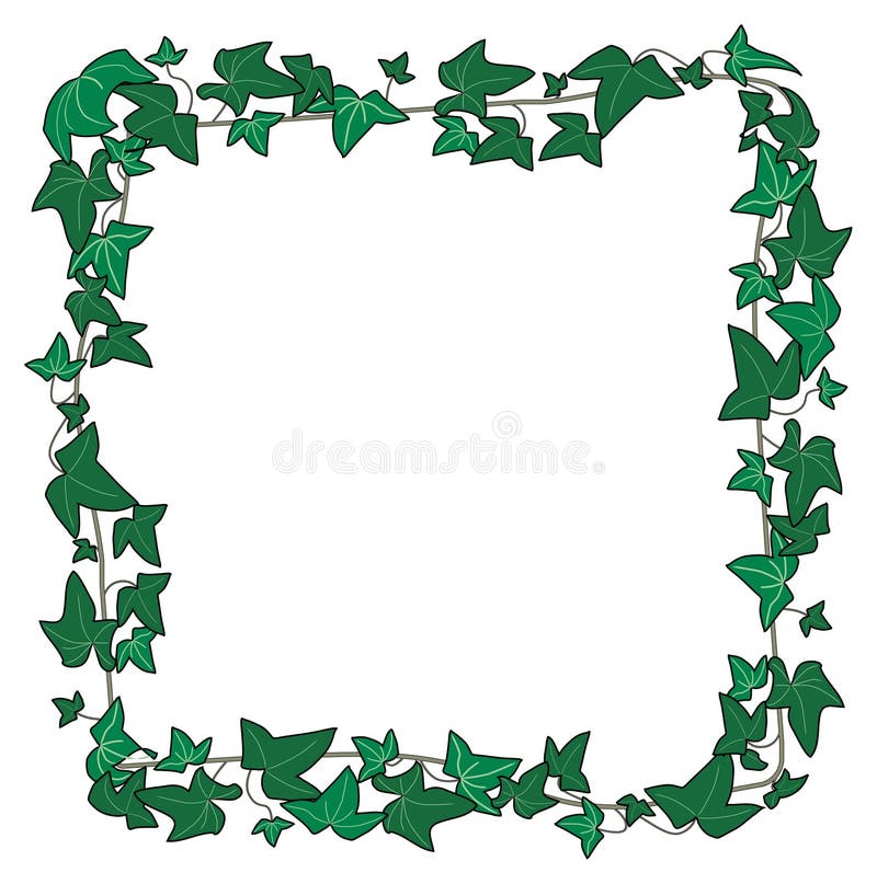 Runder Rahmen des Efeus vektor abbildung. Illustration von garten ...