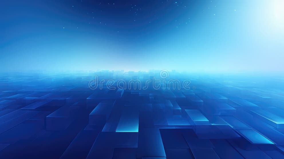 Effect Blue Computer Background Stock Illustration - Illustration of ...