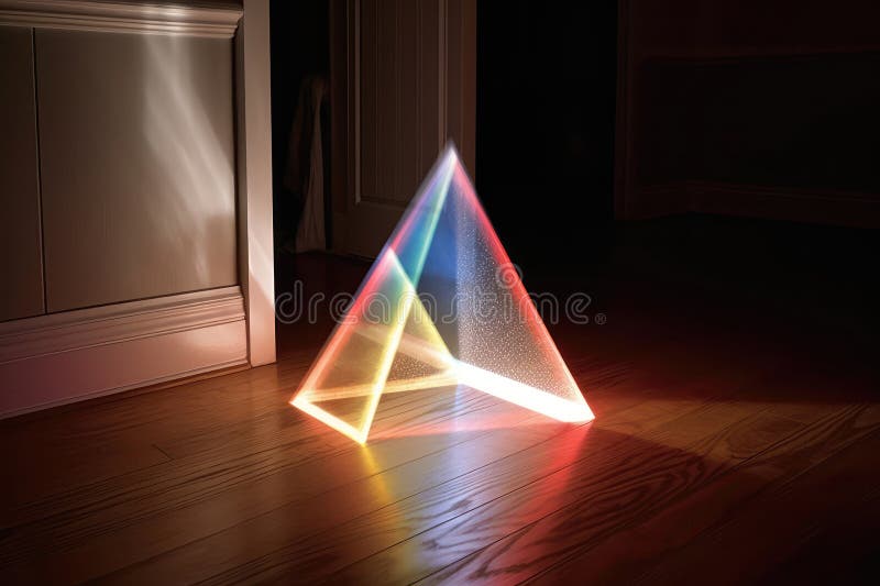 The Effect of Blurred Refraction of Prism Light. Generative AI Stock ...